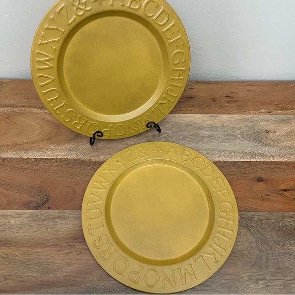 Accents | Farmhouse Mustard Yellow Decorative Plates | Poshmark